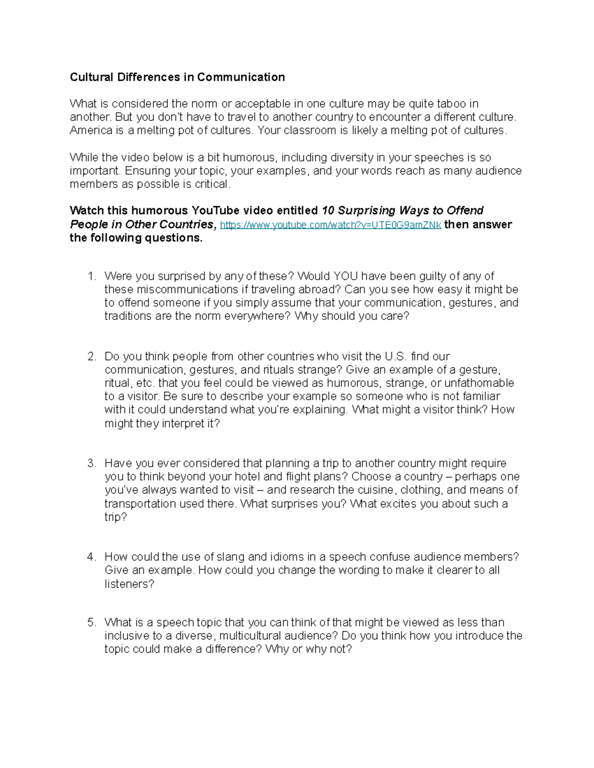 Cultural Differences in Communication - But you don’t have to travel to ...