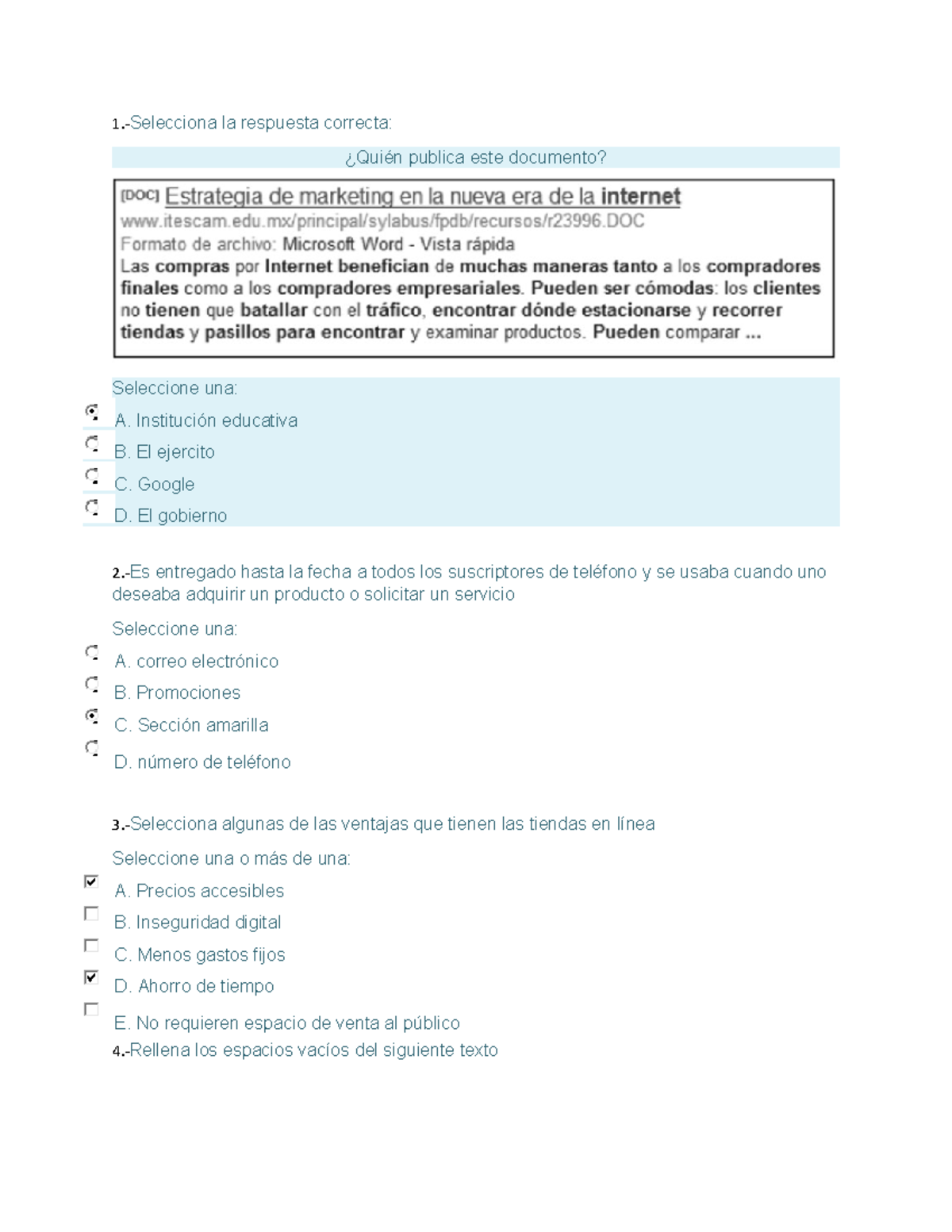 Actividad 8 MOD 6 - sssssssssssss - 1.-Selecciona la respuesta correcta: ¿Quién publica este ...