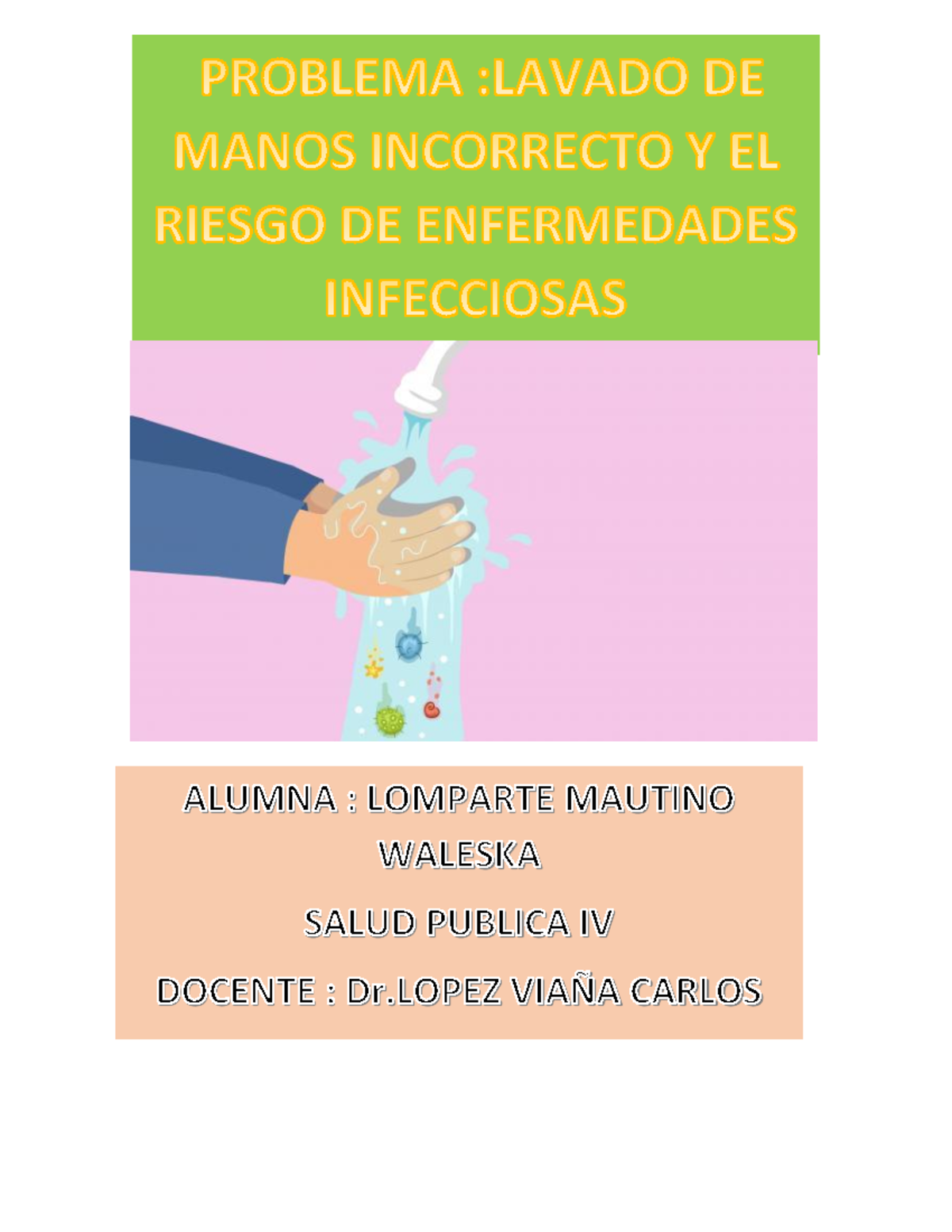 Arbol de problemas - lavado de manos - Mantener nuestras manos limpias es la mejor forma de ...