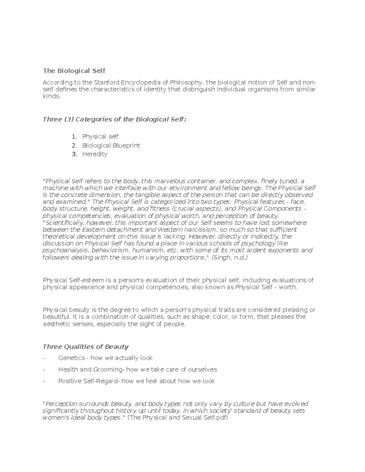 SELF WEEK 9 - UNDERSTANDING THE SELF MODULE UNDERSTANDING THE SELF ...