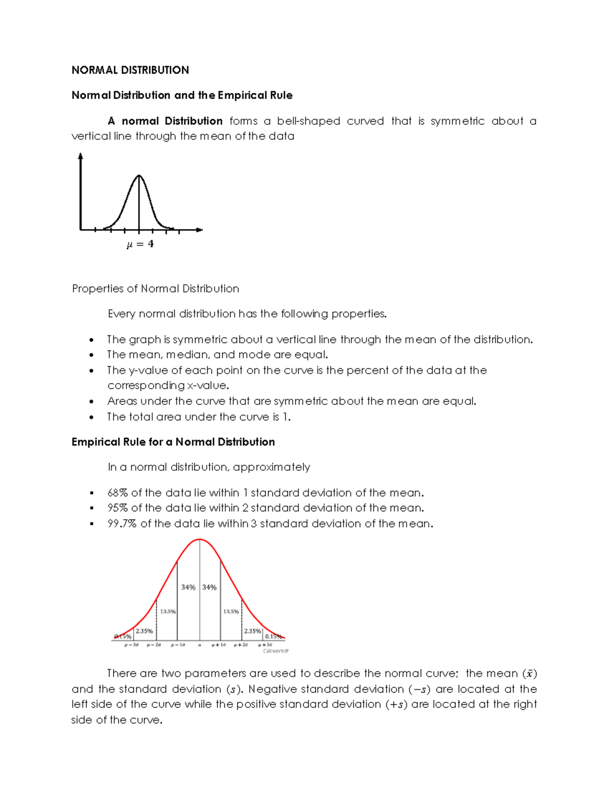 Math224(normal distribution) - NORMAL DISTRIBUTION Normal Distribution ...