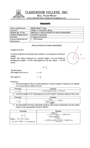 Trigo Module 4 Final-2-8 - If two angles are coterminal, their measures ...