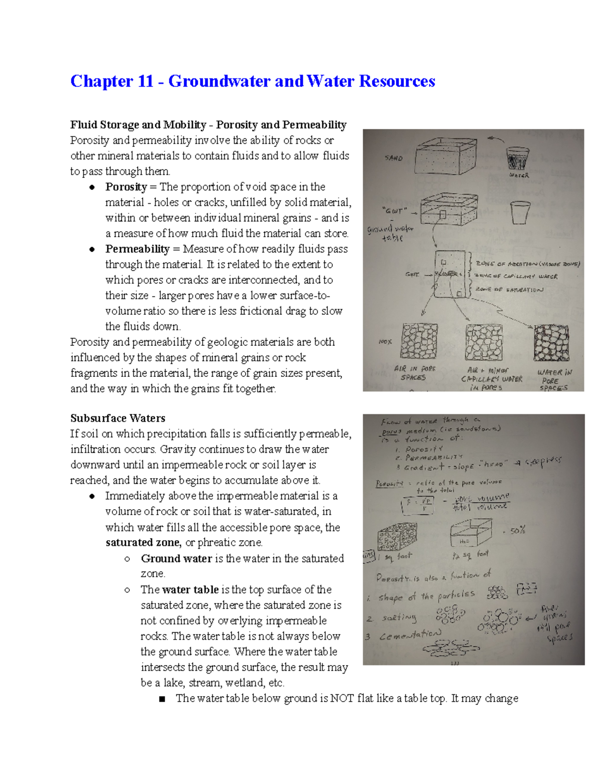 Chapter 11 - Groundwater and Water Resources - Chapter 11 - Groundwater ...