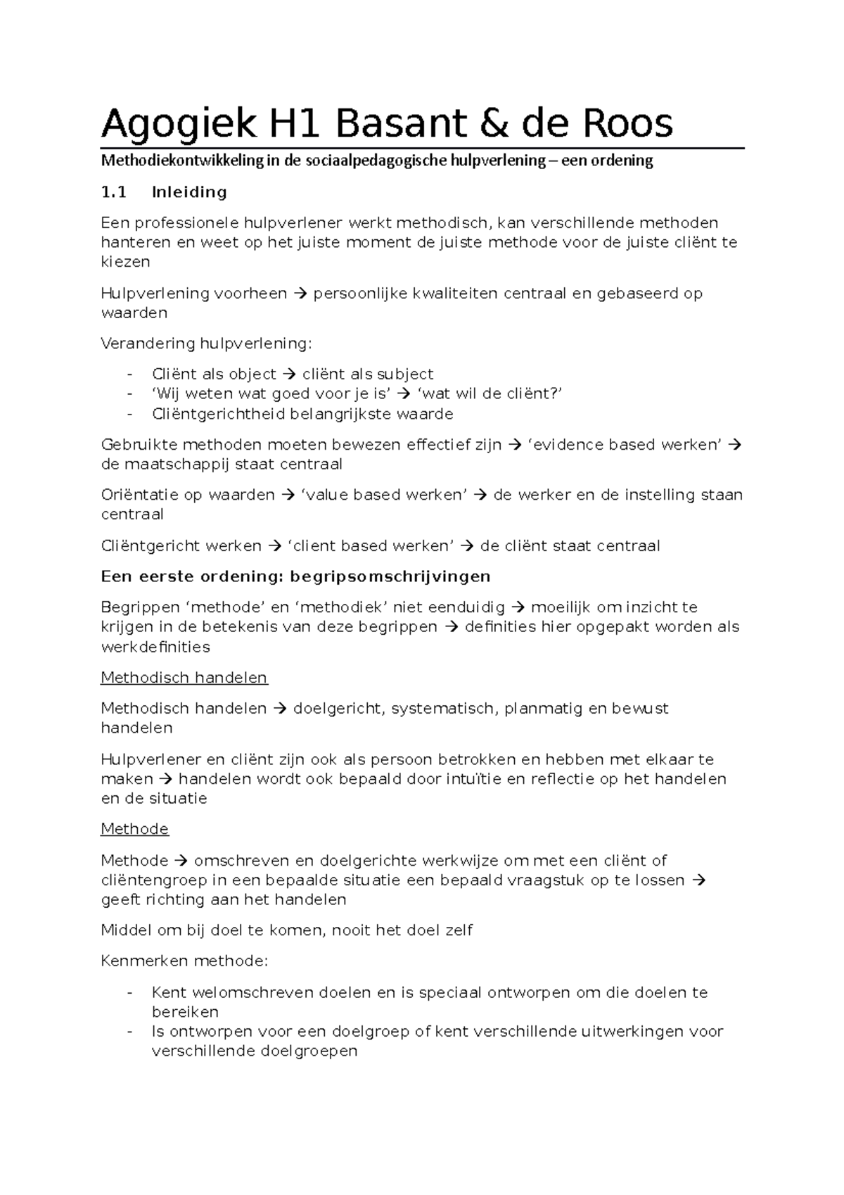 Agogiek H1 Basant en de Roos - Methoden voor Sociaal-Pedagogisch ...