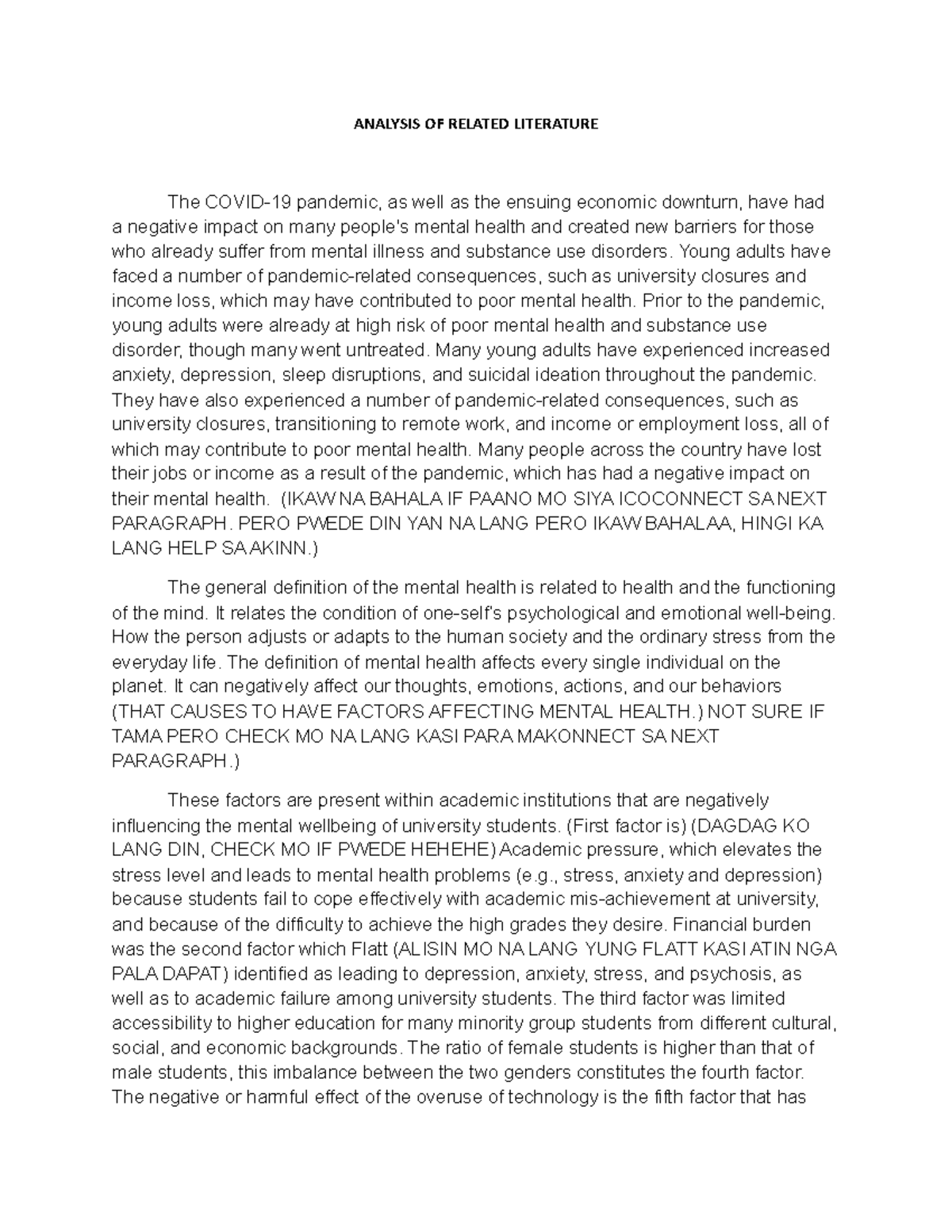 Analysis OF Related Literature International Studocu analysis-of-related-literature-international-studocu
