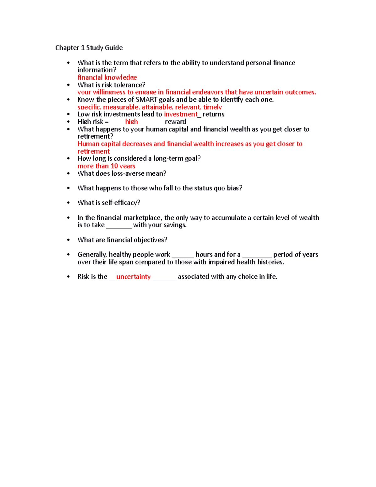Chapter 1 Study Guide - sign - Chapter 1 Study Guide What is the term ...