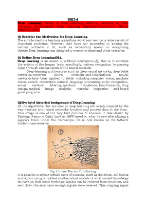 Deep Learning PPT - full notes - Topics to be Covered Introduction ...