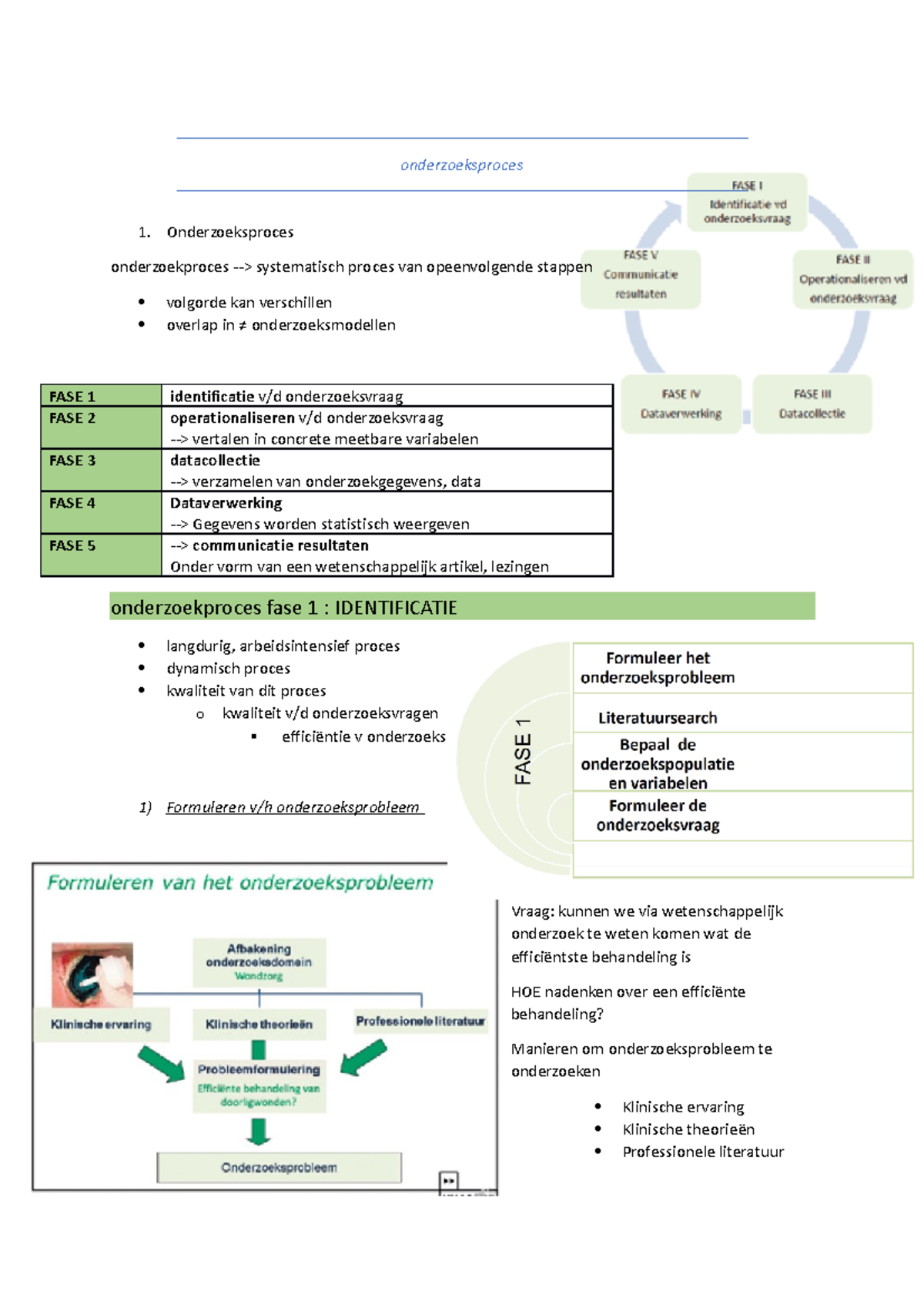 introductie wetenschappelijk onderzoek - onderzoeksproces 1 ...