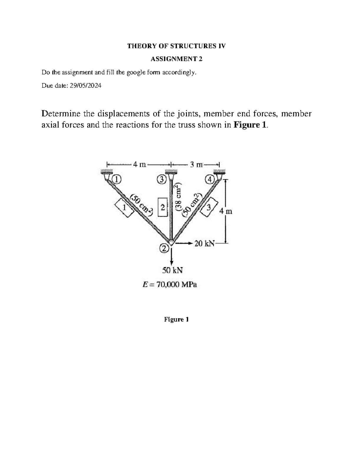 Assignment 2 - A question for theory of structure 4 - bachelor of ...