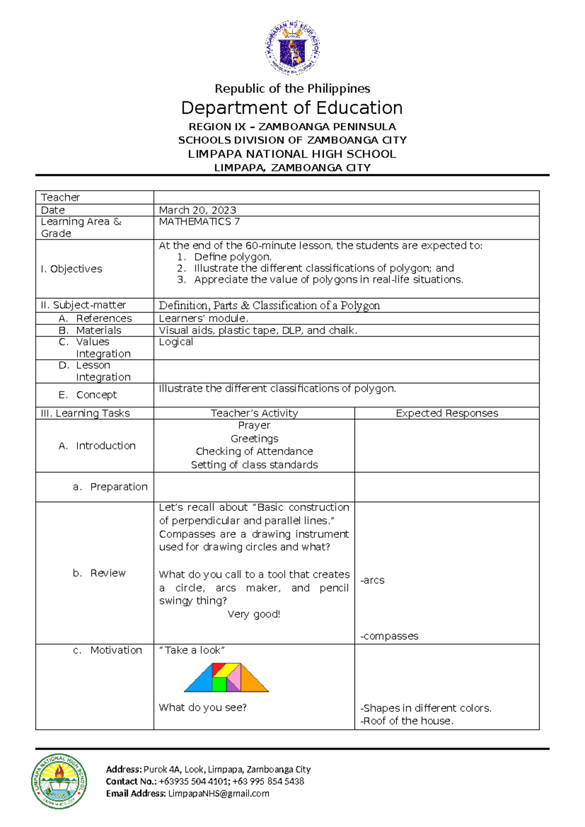 Q3 LP MATH 7 -2023 geometry of shapes - Department of Education REGION ...