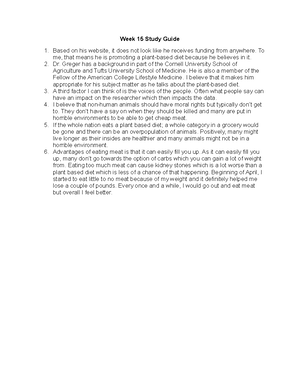 Week 1 Study Guide - Taylor Morgan - Week 1 Study Guide Hello everyone ...