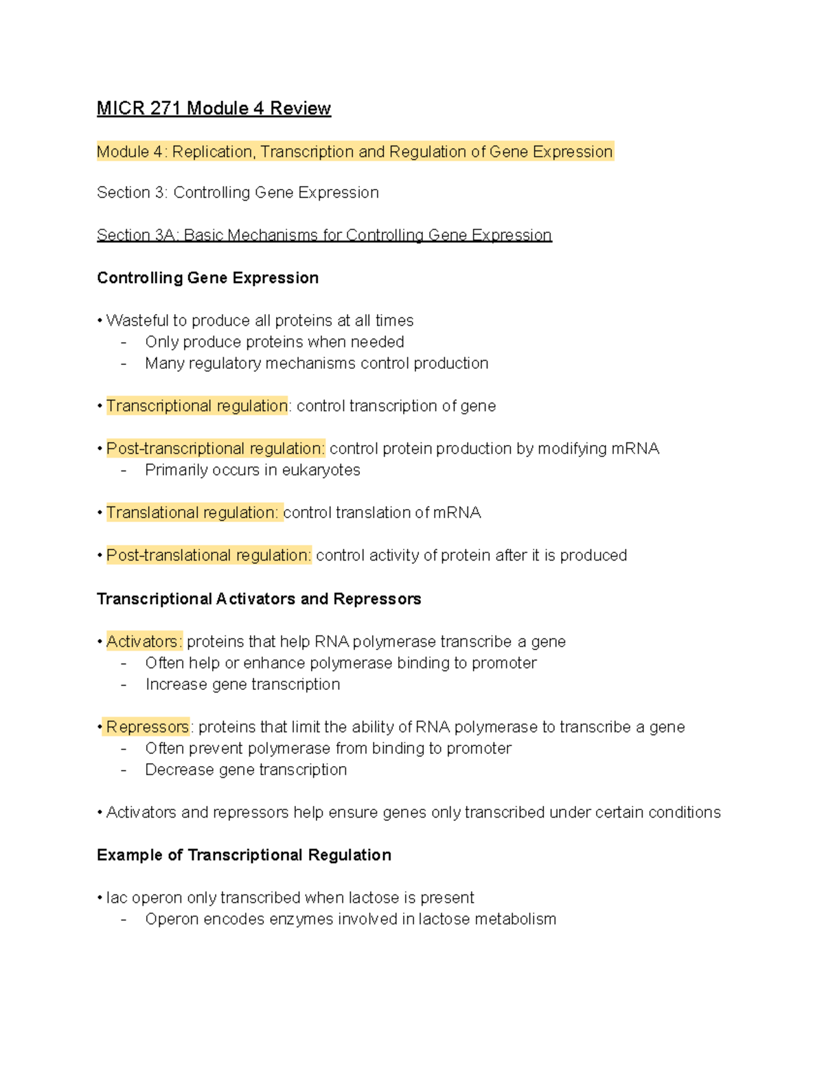 MICR 271 Module 4 Review section 3 - MICR 271 Module 4 Review Module 4 ...