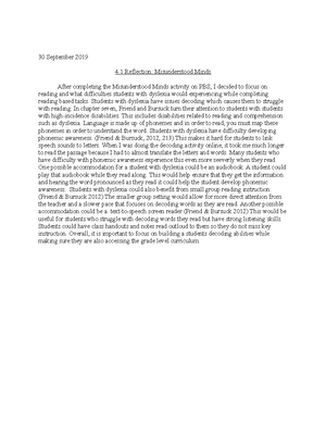 3.1 Reflection: Student Strengths and Weakness and their IEP - 23 ...