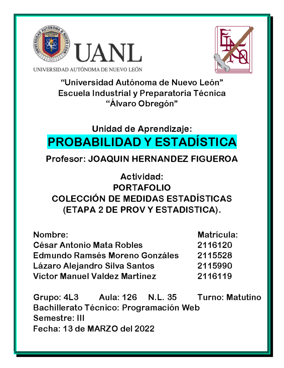 VMVM Portafolio Etapa 2 - Escuela Industrial y Preparatoria Técnica ...