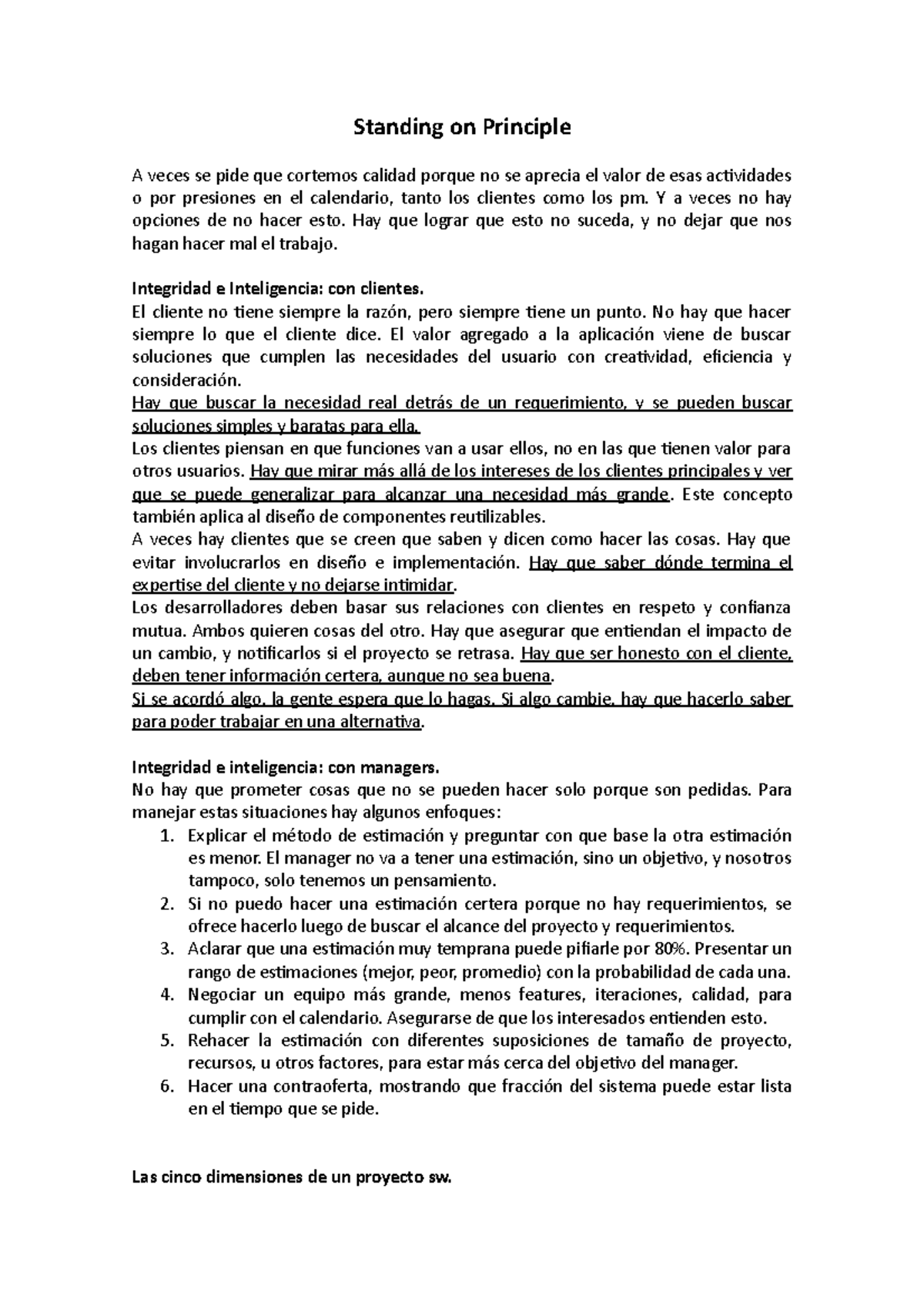 Standing on Principle - principios para una buena practicas a la hora ...