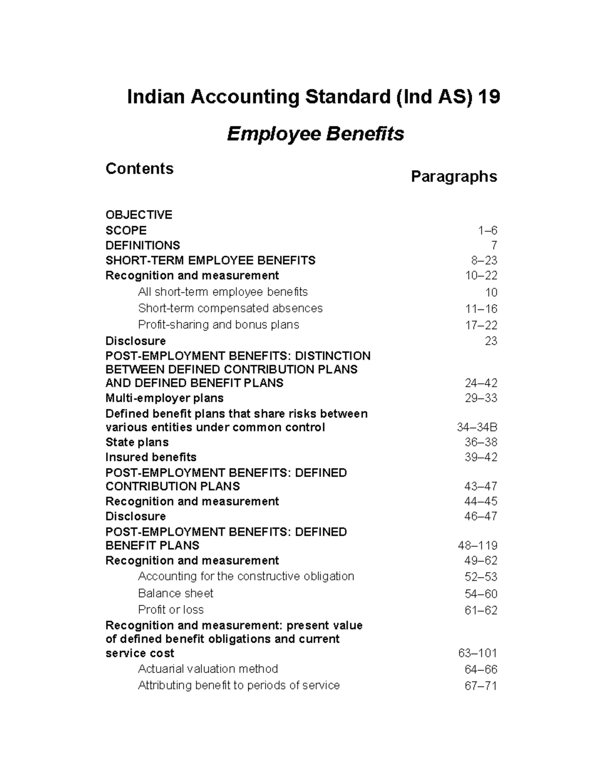 Indian accounting standard 19- Employee Benefits - Indian Accounting ...