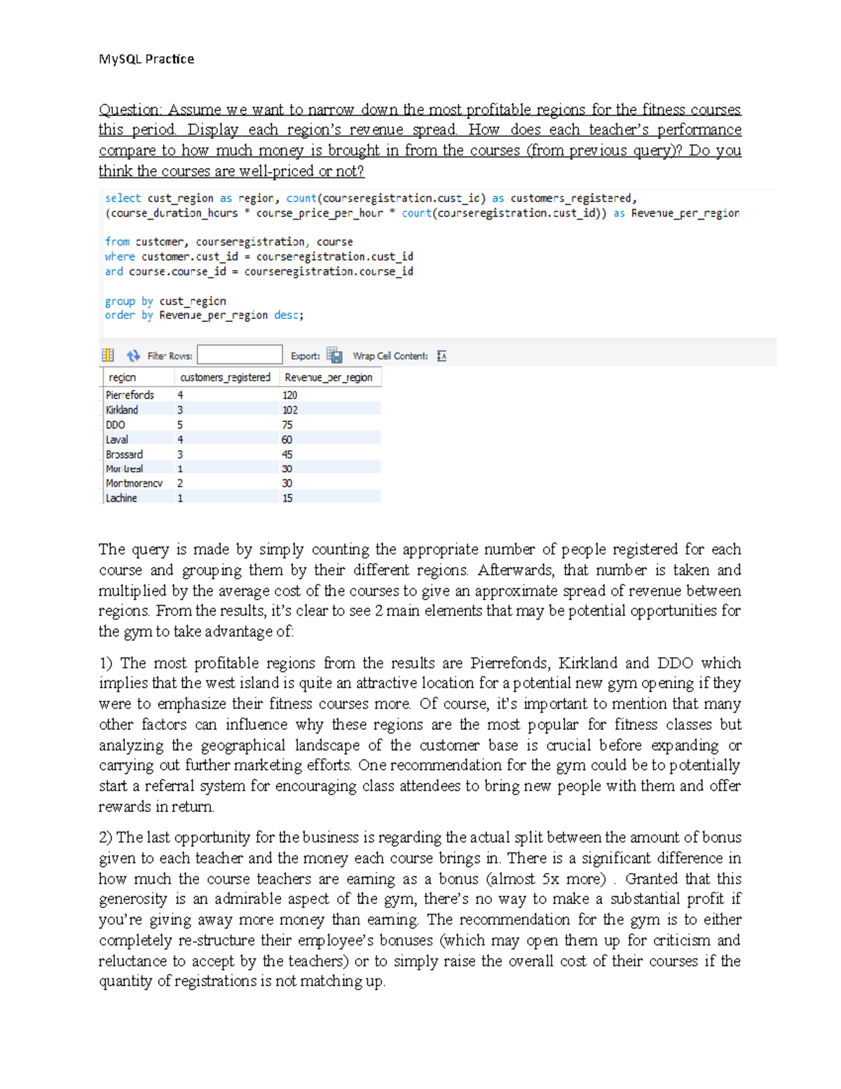 BTM 382 Part 7 - Sample query that you can create for final BTM 382 project - MySQL Practice ...