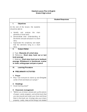 Sample- Lesson-PLAN - Lesson Plan - SAMPLE LESSON PLAN A DETAILED ...