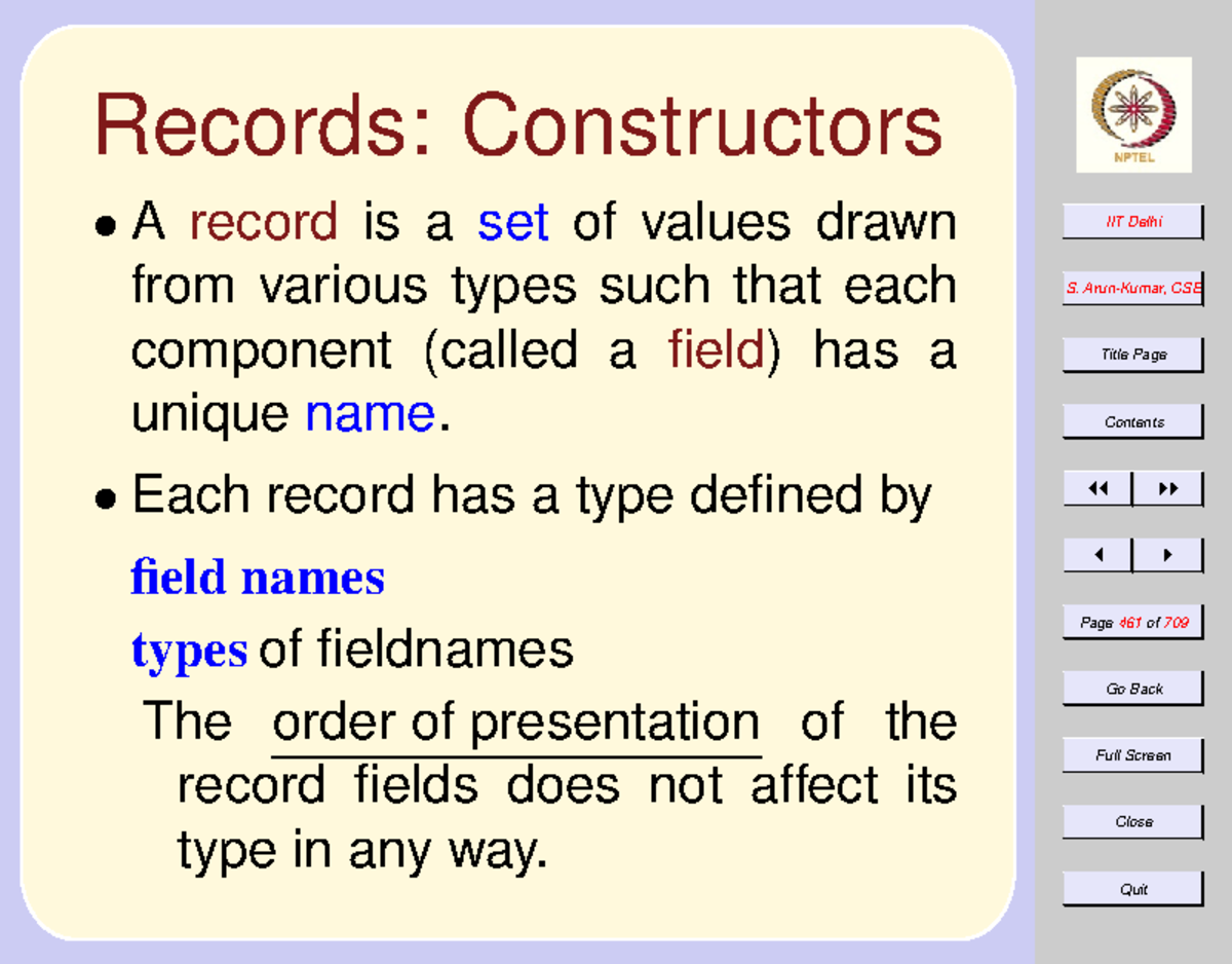 Introduction to Computer Science-47 - IIT Delhi S. Arun-Kumar, CSE ...