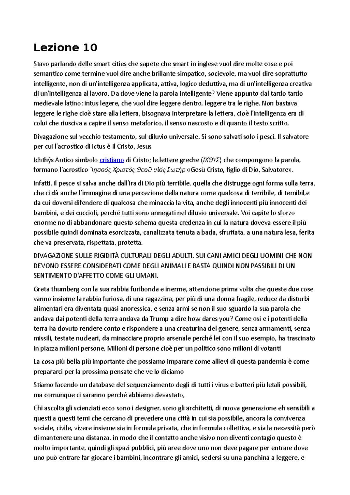 Lezione 10 - Lezione 10 Stavo parlando delle smart cities che sapete che smart in inglese vuol ...