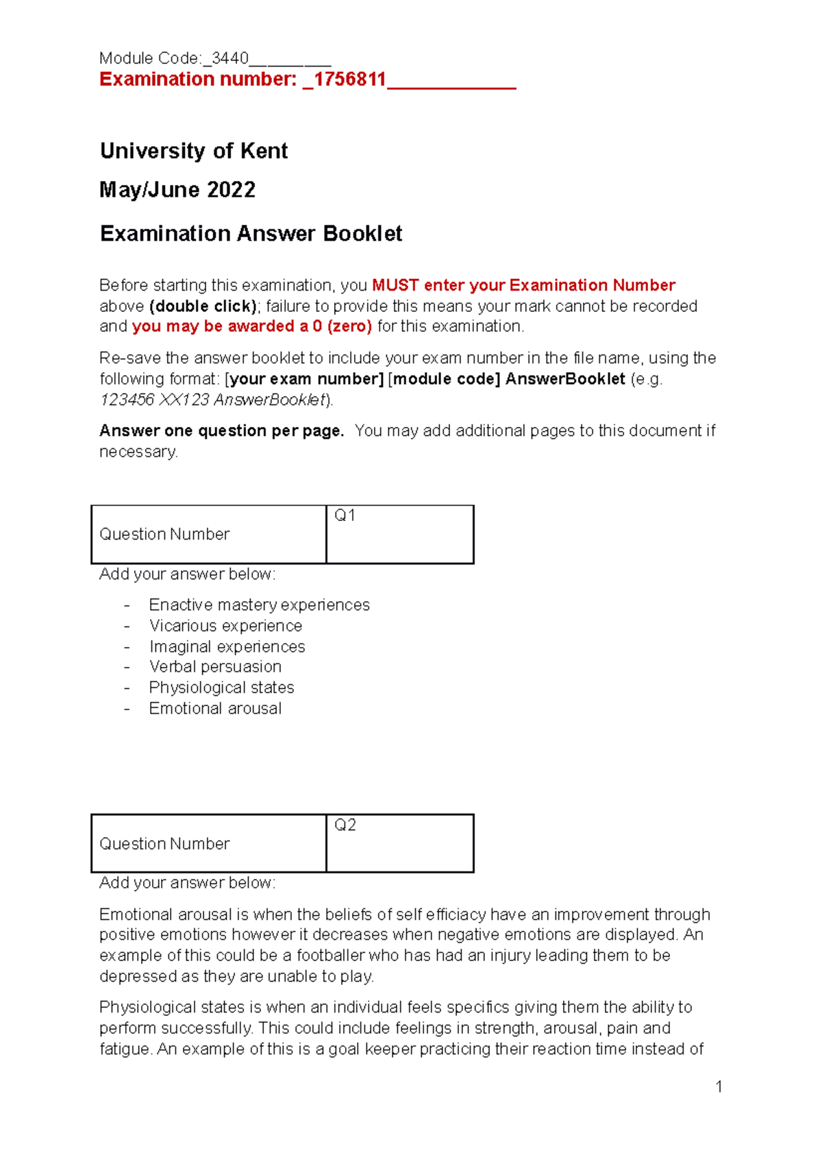 [1756811 and 3440 Answer Booklet - Examination number: 1756811 ...