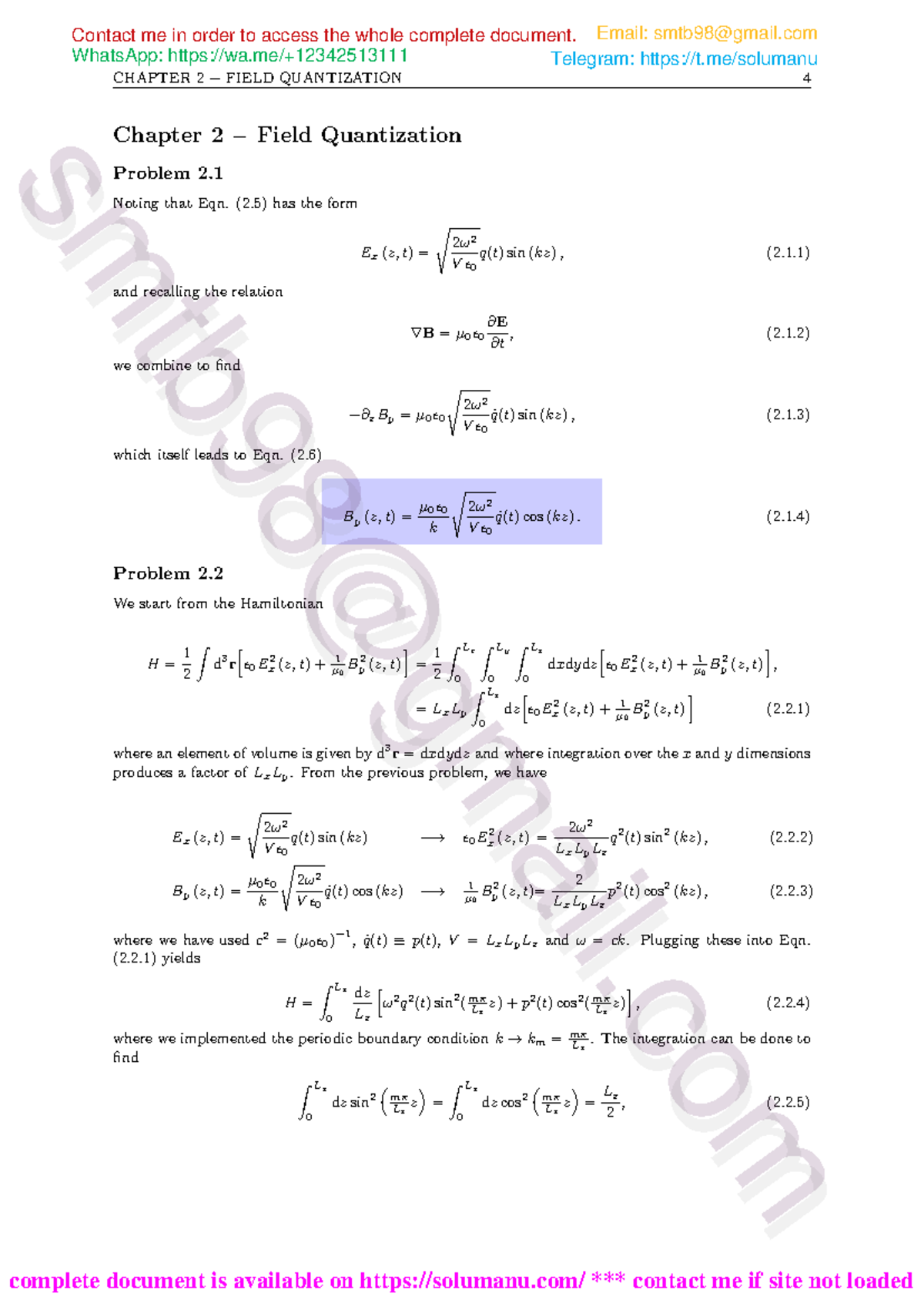 Solution Manual for Introductory Quantum Optics 2nd Edition by Gerry ...