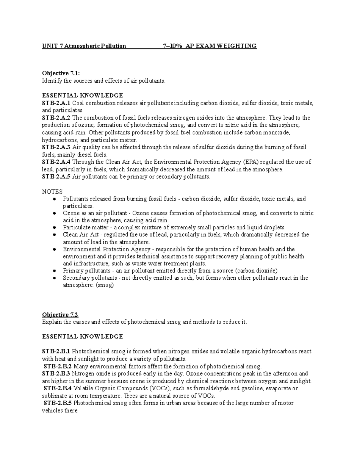 UNIT 7 APES CED - Notes from the required end of year review session ...