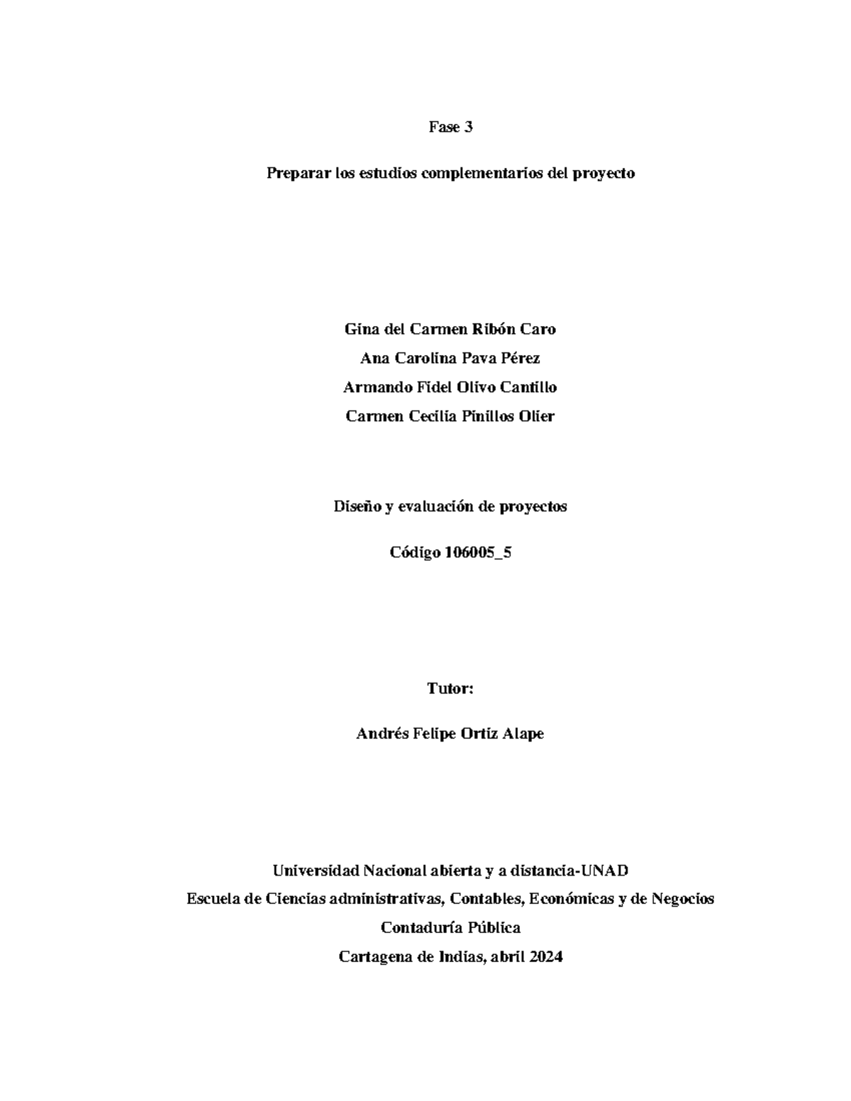 Fase 3 Preparar los estudios complementarios del proyecto grupo 5 ...