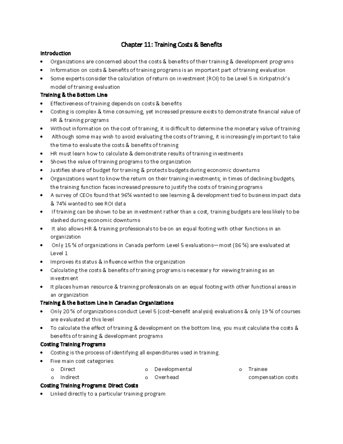 BUSN 3351 Chapter 11 - Lecture notes 11 - BUSN3351 - Douglascollege ...
