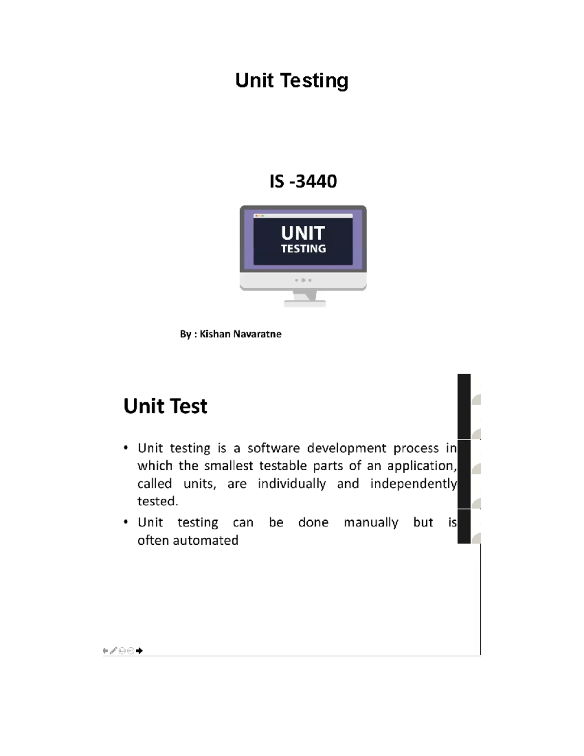 ITQA Unit Testing lecture note - Information Technology and Management ...