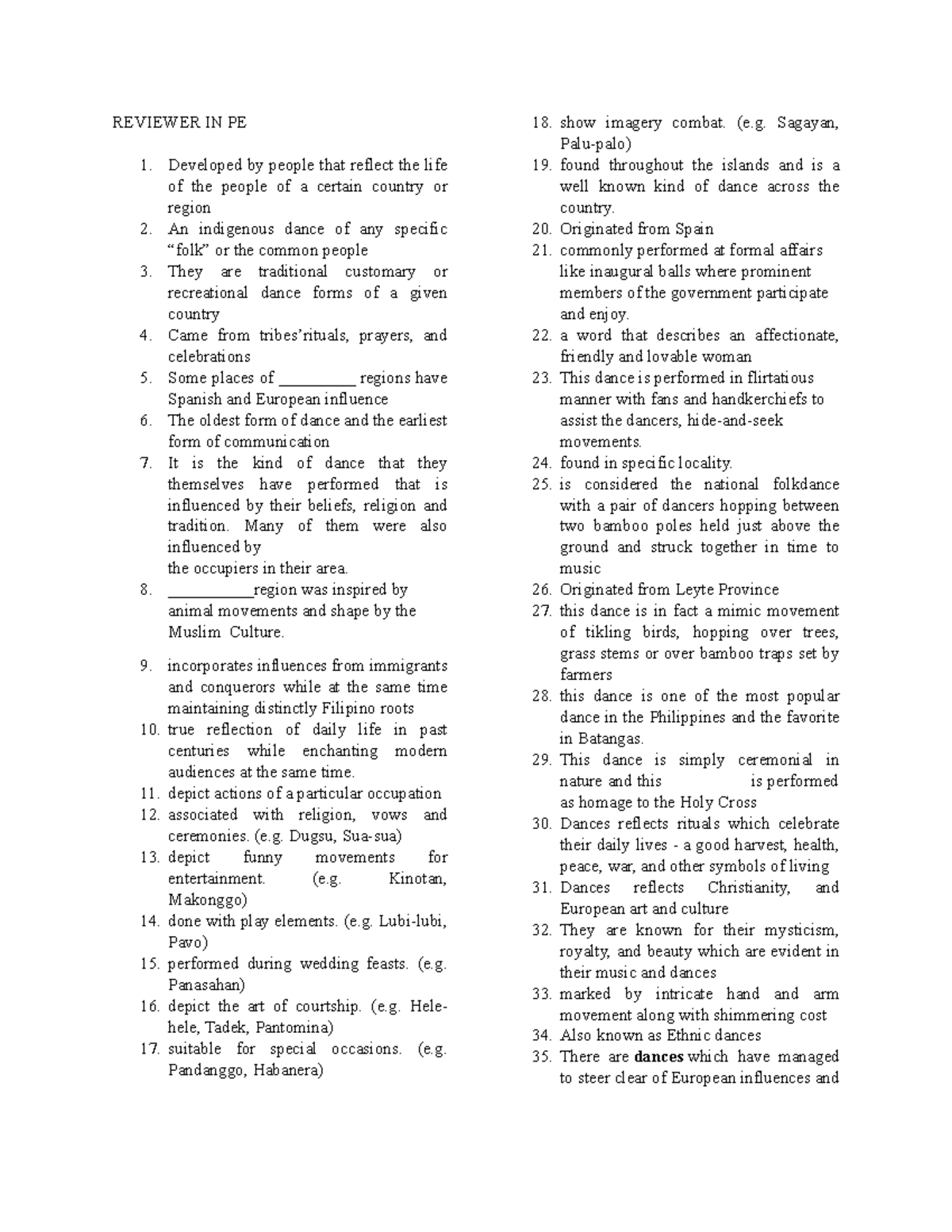 Reviewer IN PE - REVIEWER IN PE Developed by people that reflect the ...