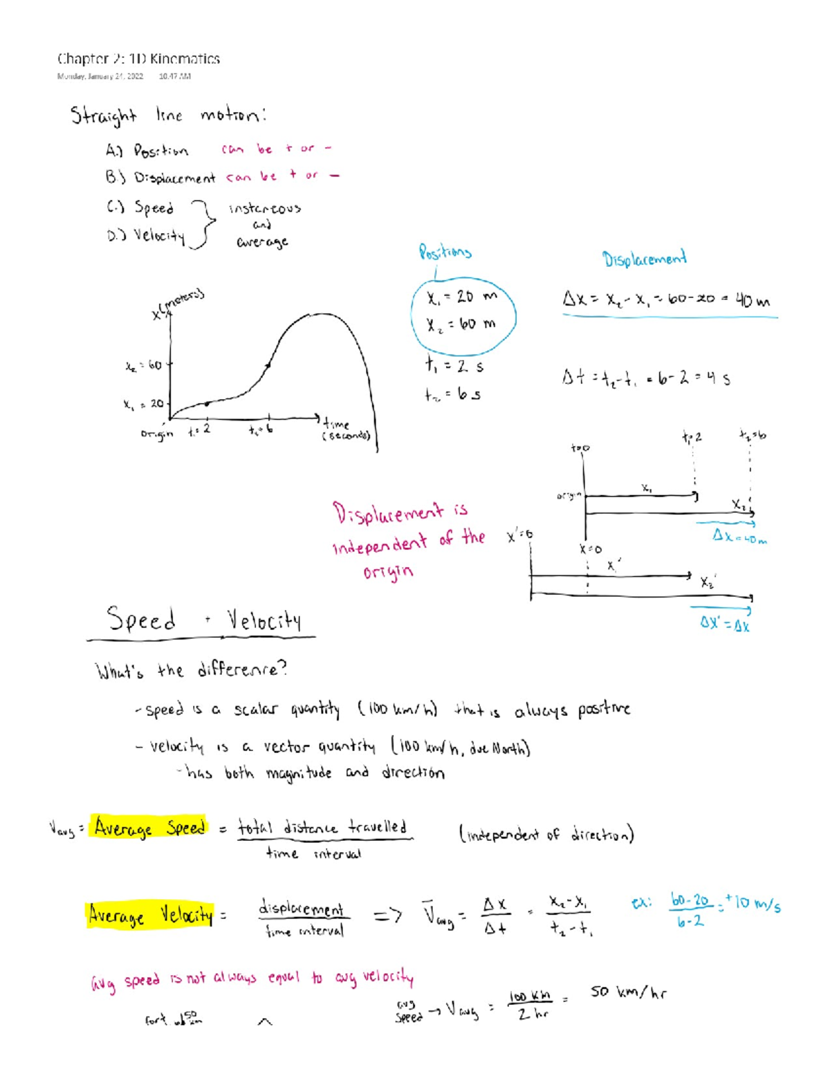 Chapter 2 - Course taught by Joshua Gunderson - PHY 221 - Studocu