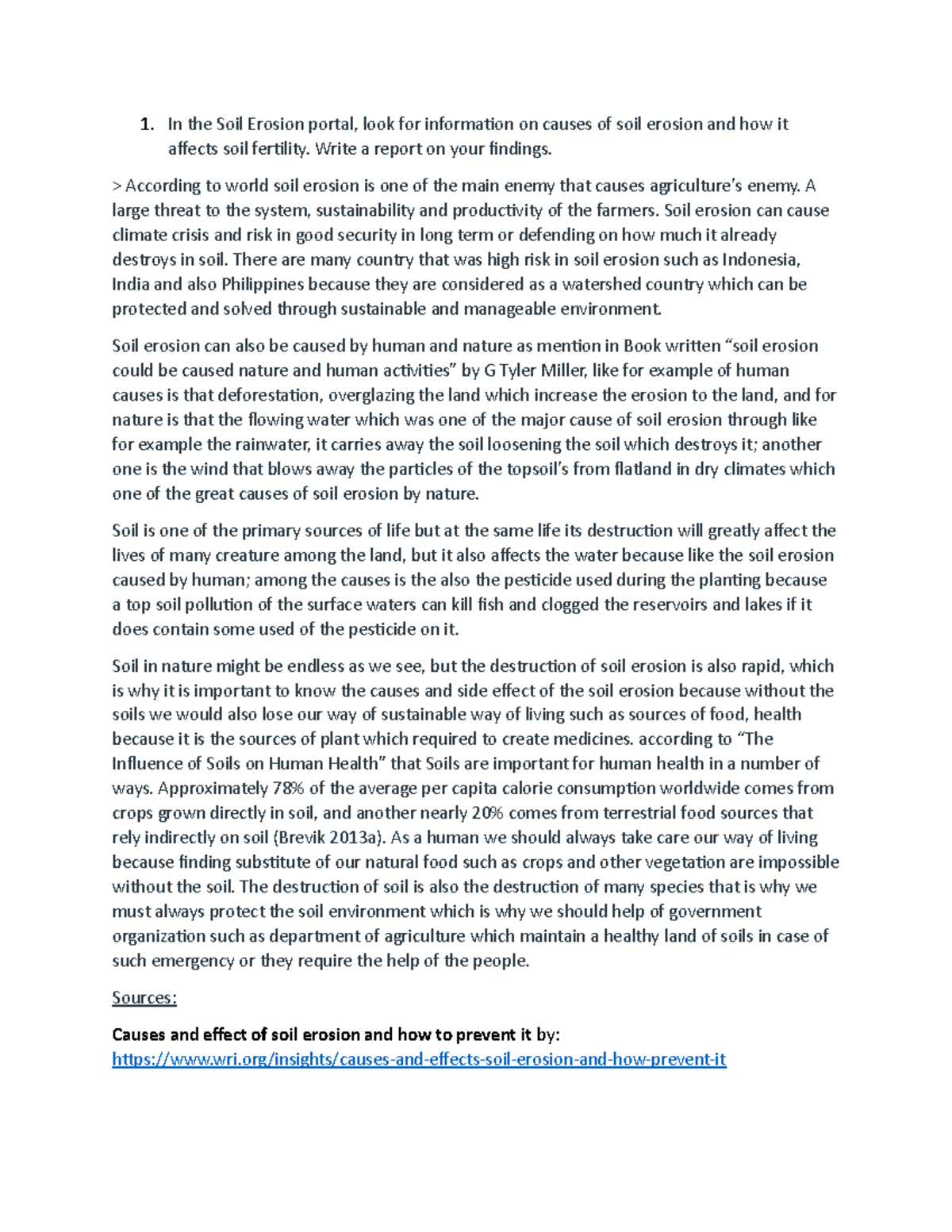 GEE 001 (People and Earth's Ecosystem) Assignment 4 - Food Production ...