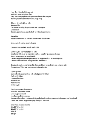Anatomy & Physiology roots, prefixes, and suffixes - IMED1001 - Studocu