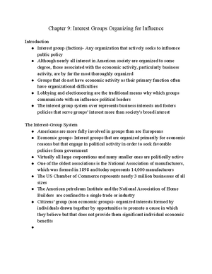 Congress Balancing National Goals and Local Interests - Chapter 11 Congress: Balancing National ...