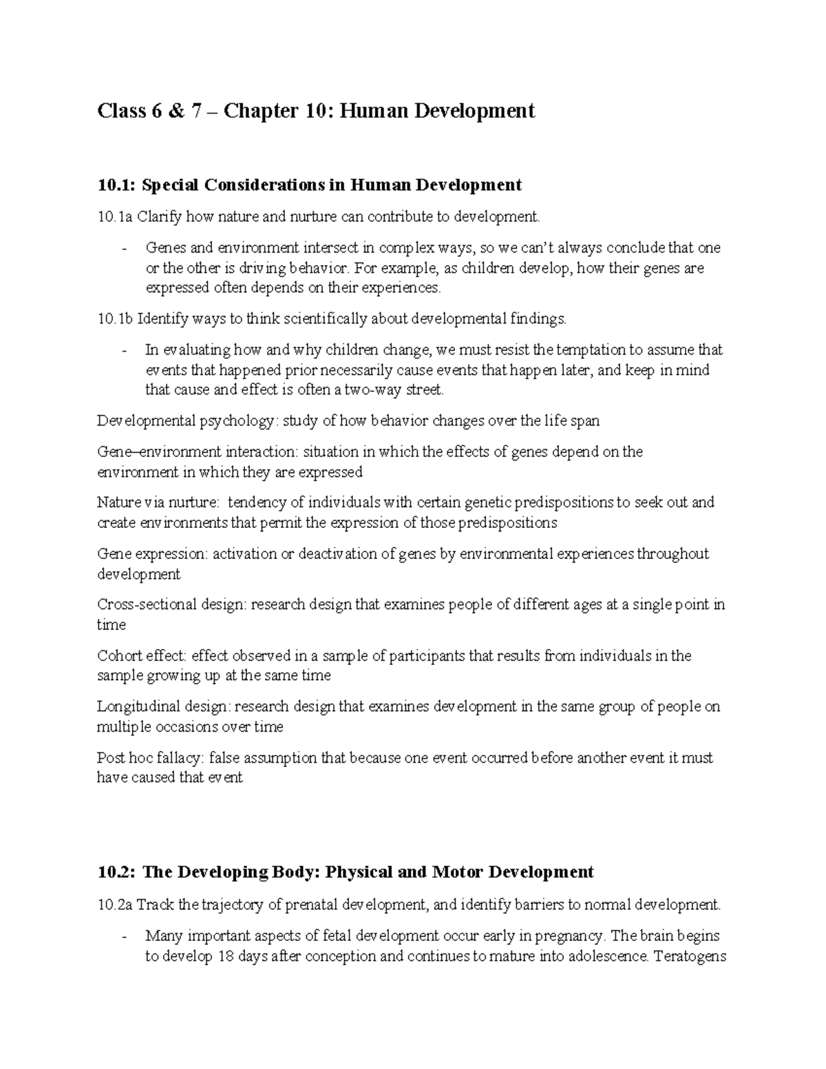 Chapter 6 & 7 of PSYC1160 of Widsor University - Class 6 & 7 – Chapter ...