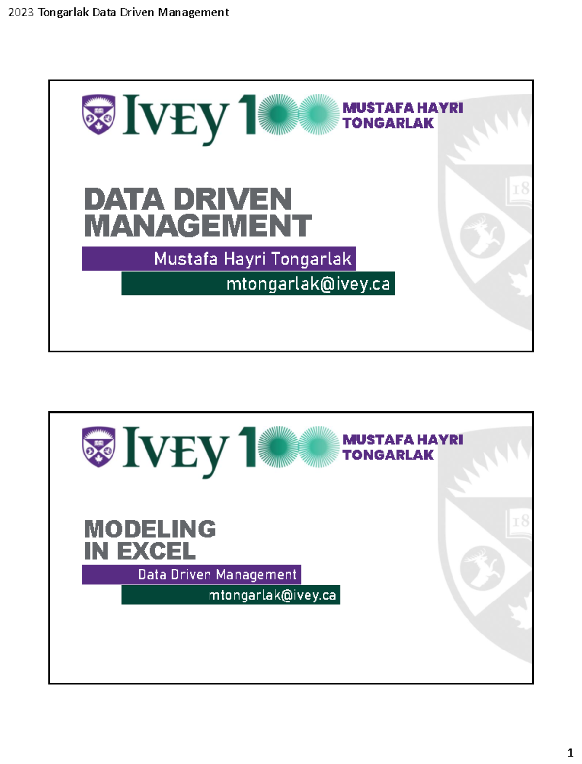 DDM 9920 s01 Slides PLUS - DATA DRIVEN MANAGEMENT Mustafa Hayri ...
