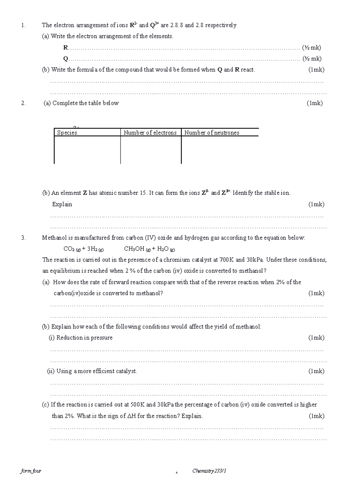 Chem 18 - Course materials - 1. The electron arrangement of ions R2 ...