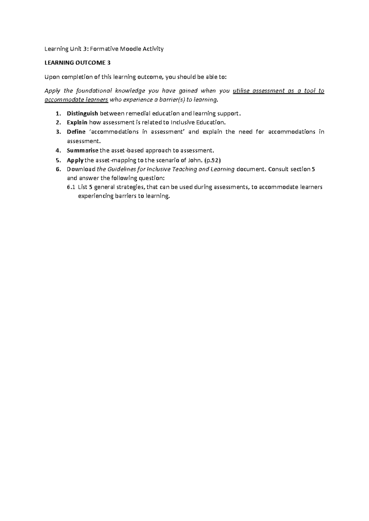 Formative Moodle Activity 3 - Learning Unit 3: Formative Moodle ...