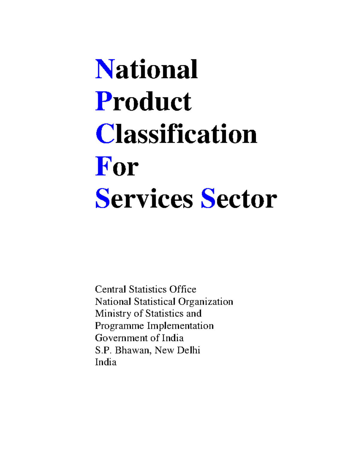 NPCS codes - ABC - National Product Classification For Services Sector ...