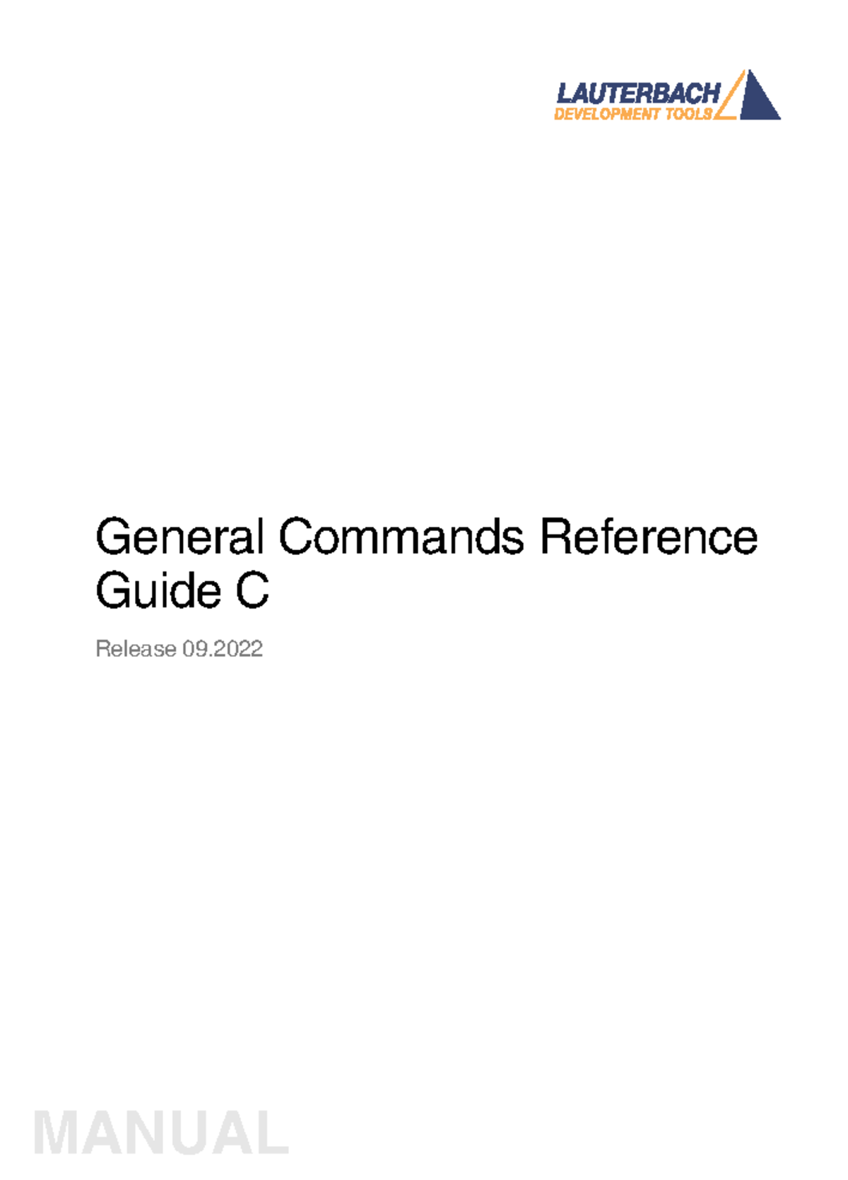 General ref c - MANUAL Release 09. General Commands Reference Guide C ...