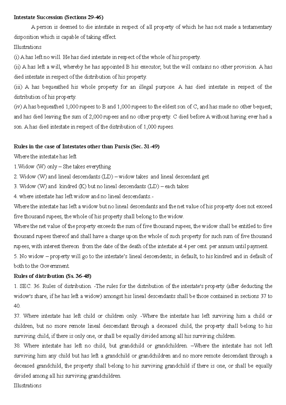 Intestate Succession TOPIC NOTES Intestate Succession Sections 29 intestate-succession-topic-notes-intestate-succession-sections-29