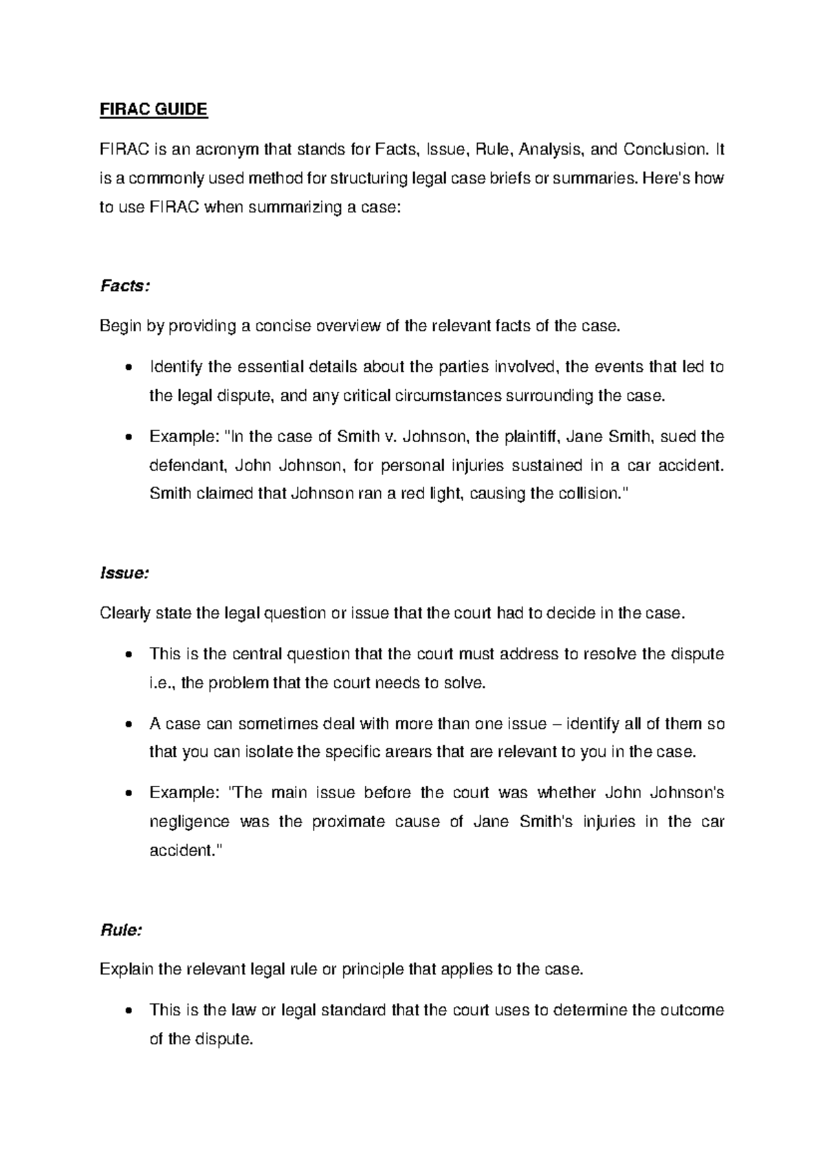 Firac guide - helps with understanding - FIRAC GUIDE FIRAC is an ...