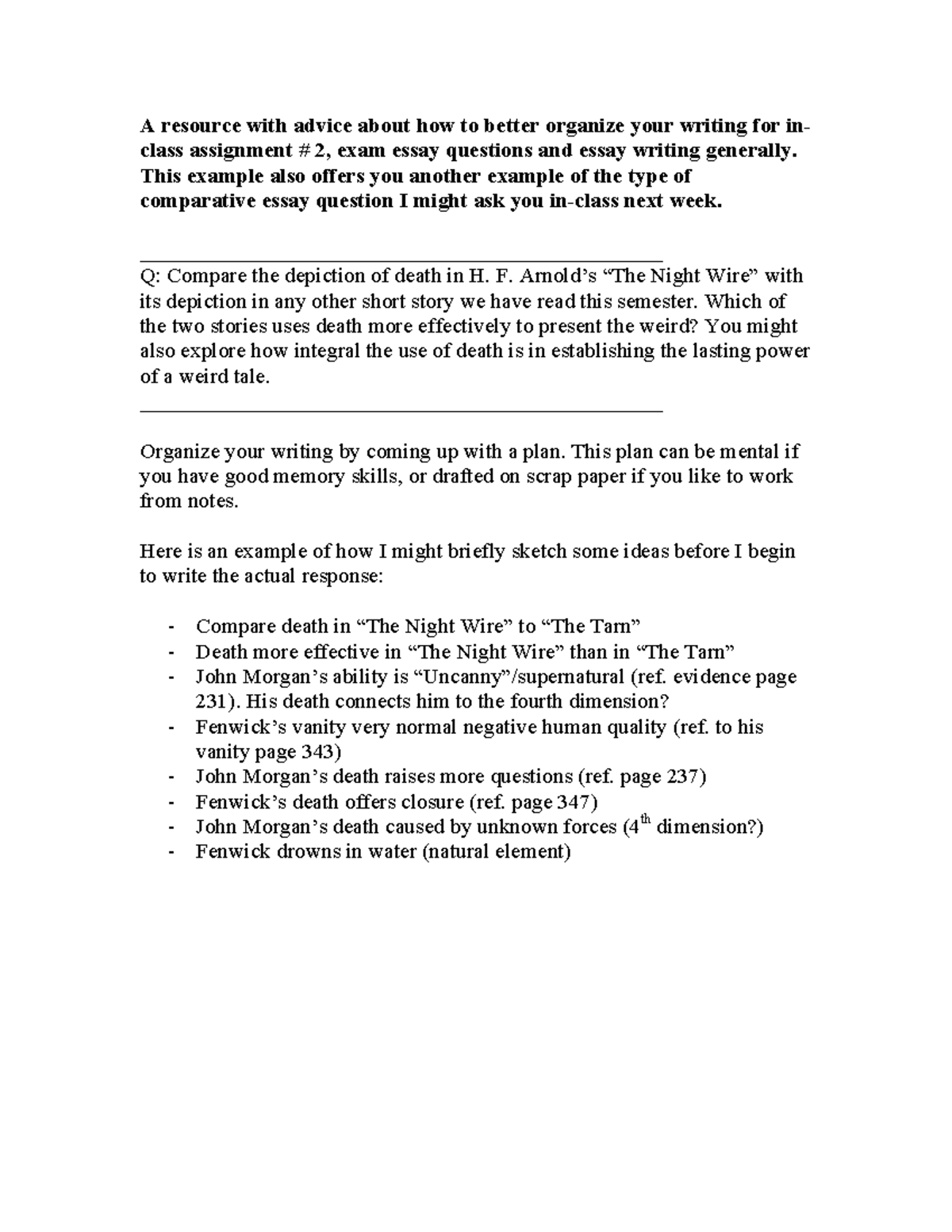 Some advice for how to organize your writing - A resource with advice ...