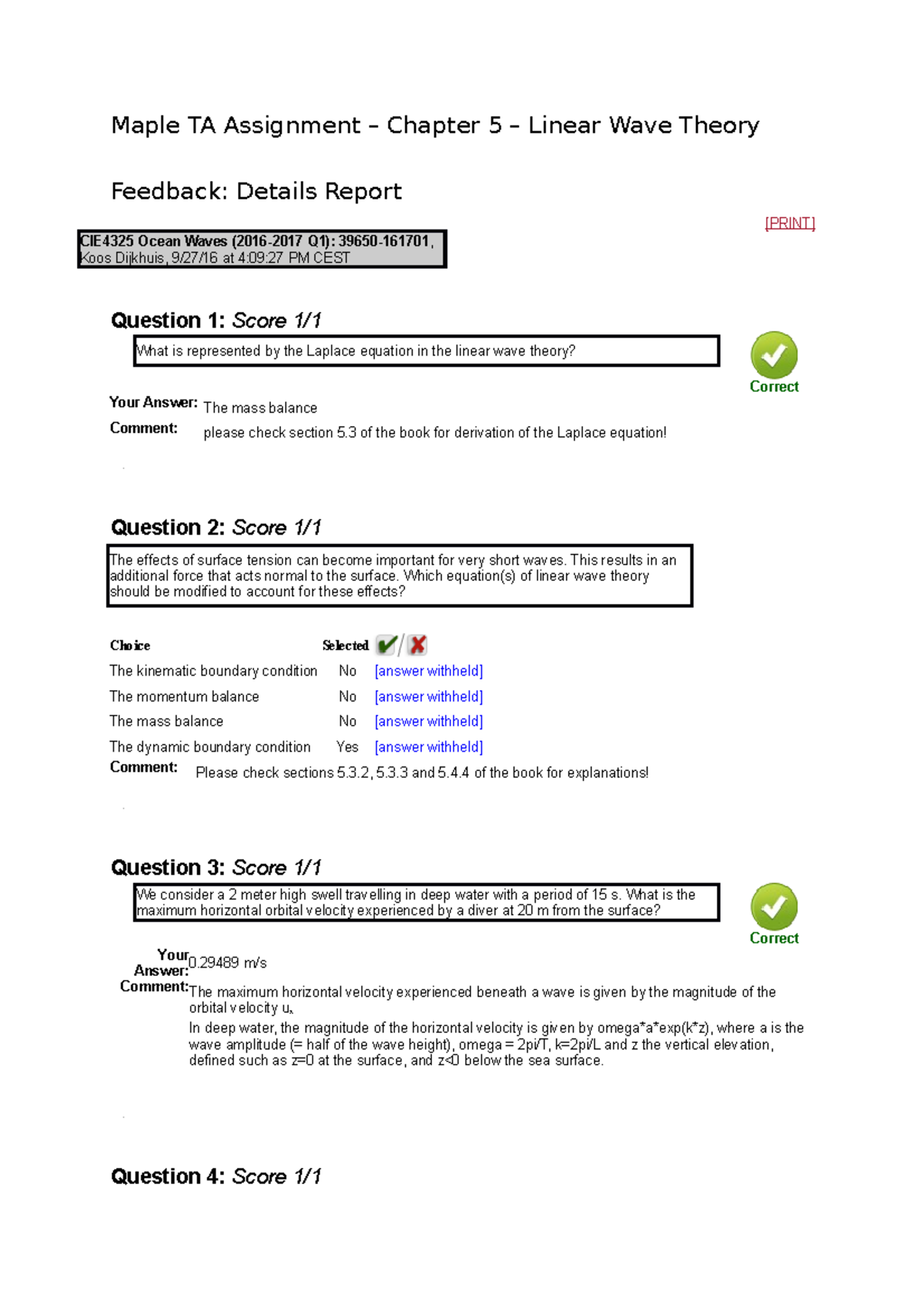 Antwoorden op mapleta vragen van chapter 5 - Maple TA Assignment ...