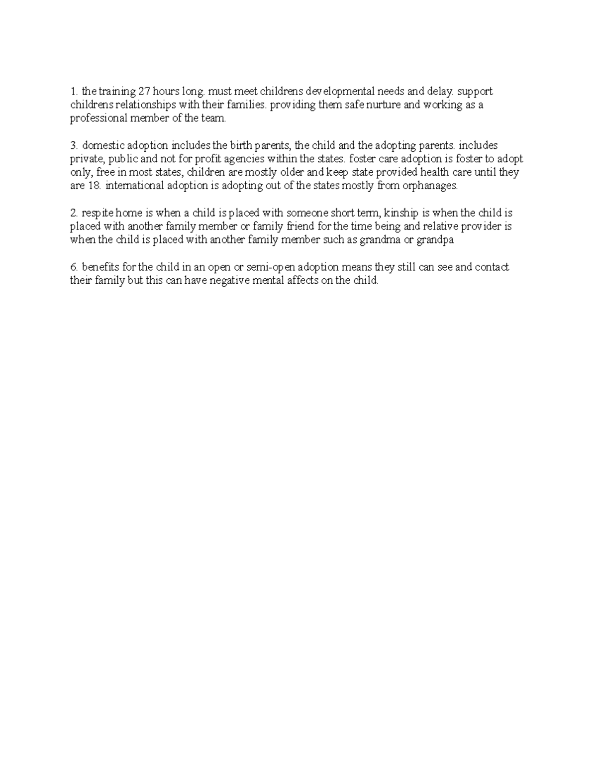 Reflective assessment #2 - the training 27 hours long. must meet ...