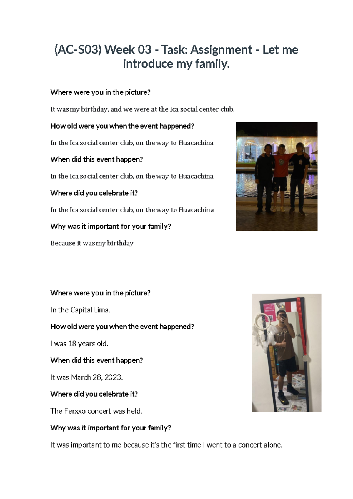 Tarea de ingles semana 3 - (AC-S03) Week 03 - Task: Assignment - Let me introduce my family ...