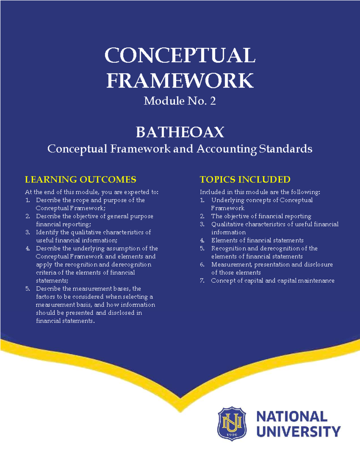 Module 02 - Conceptual FrameworkModule 02 - Conceptual FrameworkModule ...
