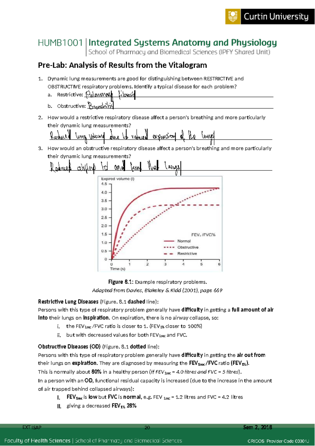 Module 8 pre lab - HUMB1001 - Curtin - Studocu