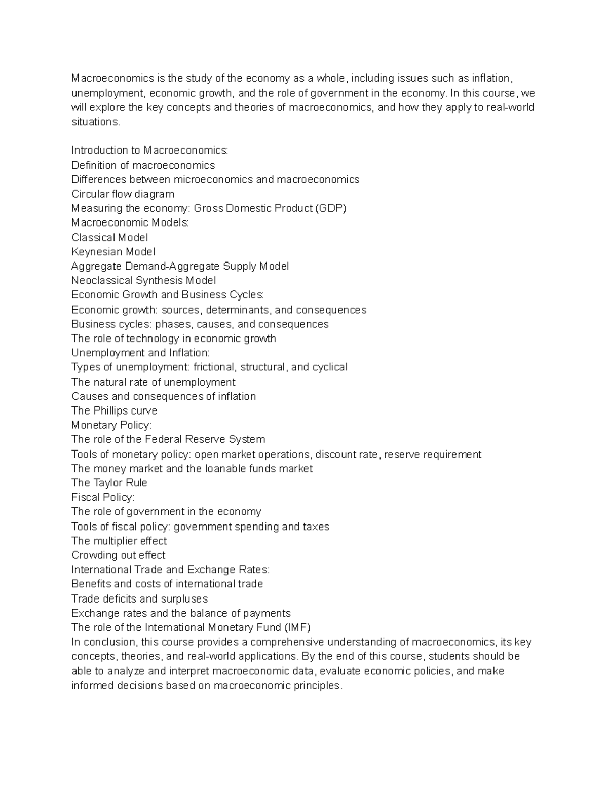 Introduction to Macroeconomics (ECON 200)#1 - Macroeconomics is the ...